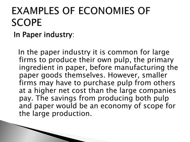 Economies of Scope | PPTX