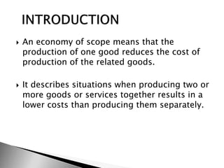 Economies of Scope | PPTX