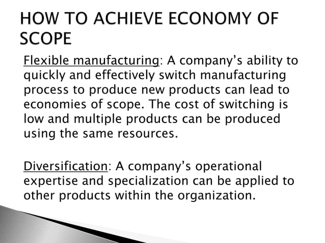 Economies of Scope | PPTX