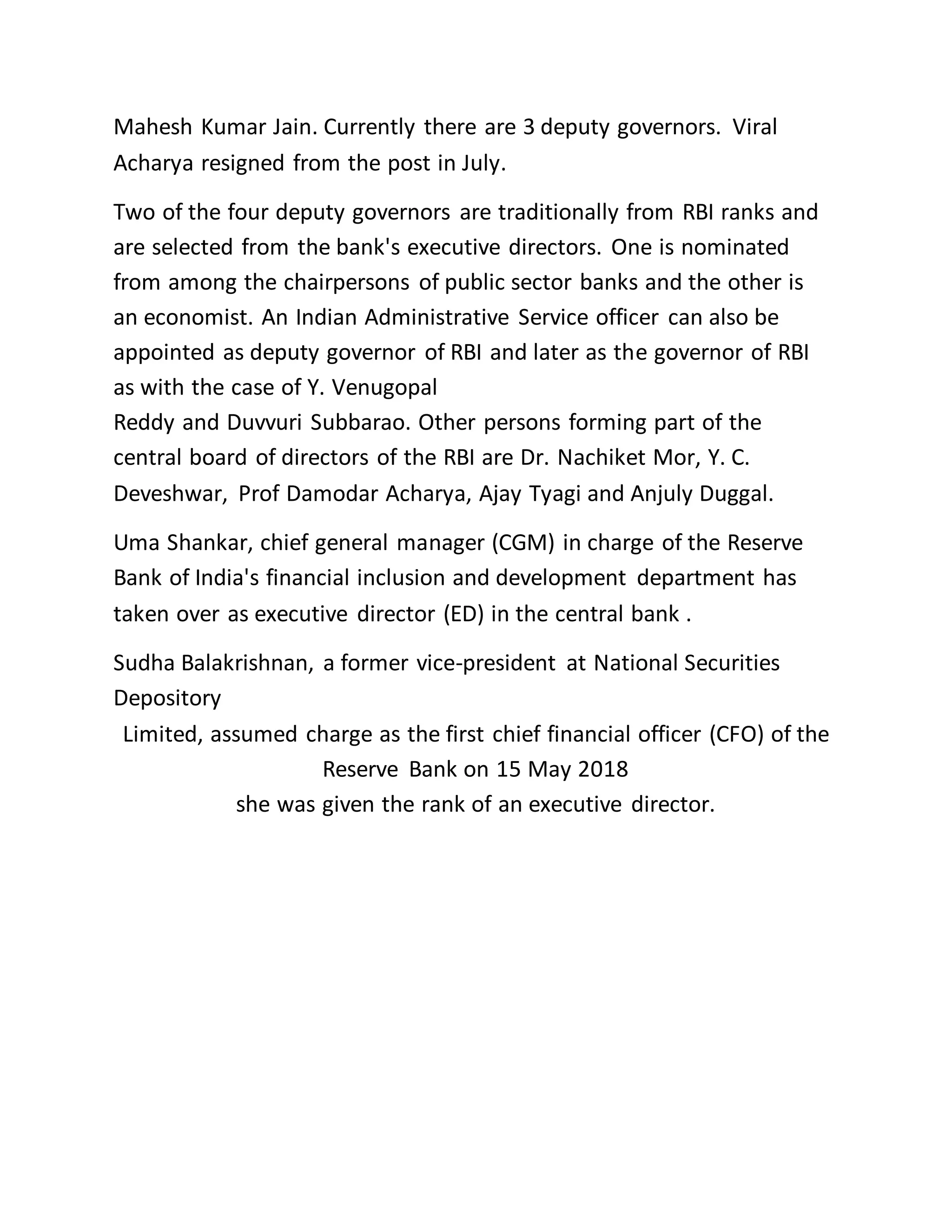Role of RBI in Control of Credit- Class 12 Economics | DOCX
