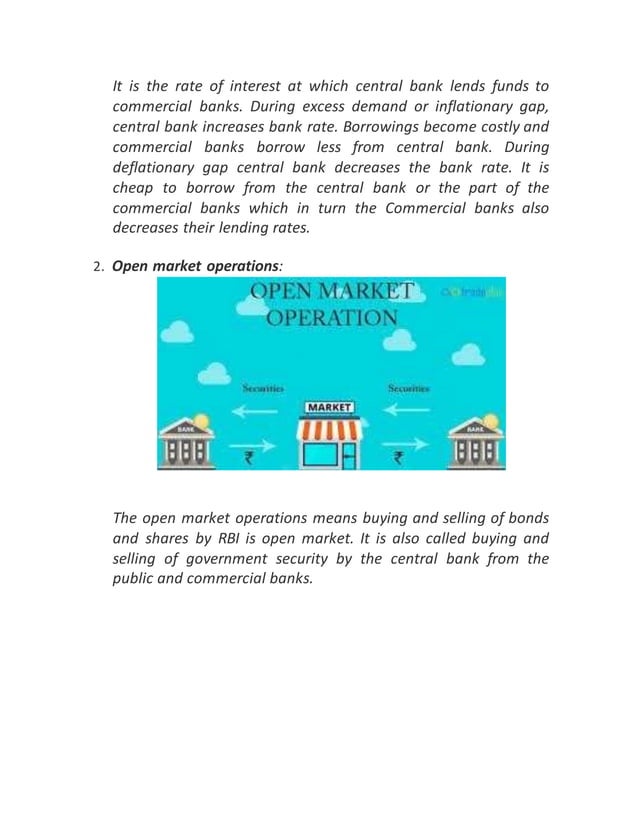 Role of RBI in Control of Credit- Class 12 Economics | DOCX | Business ...