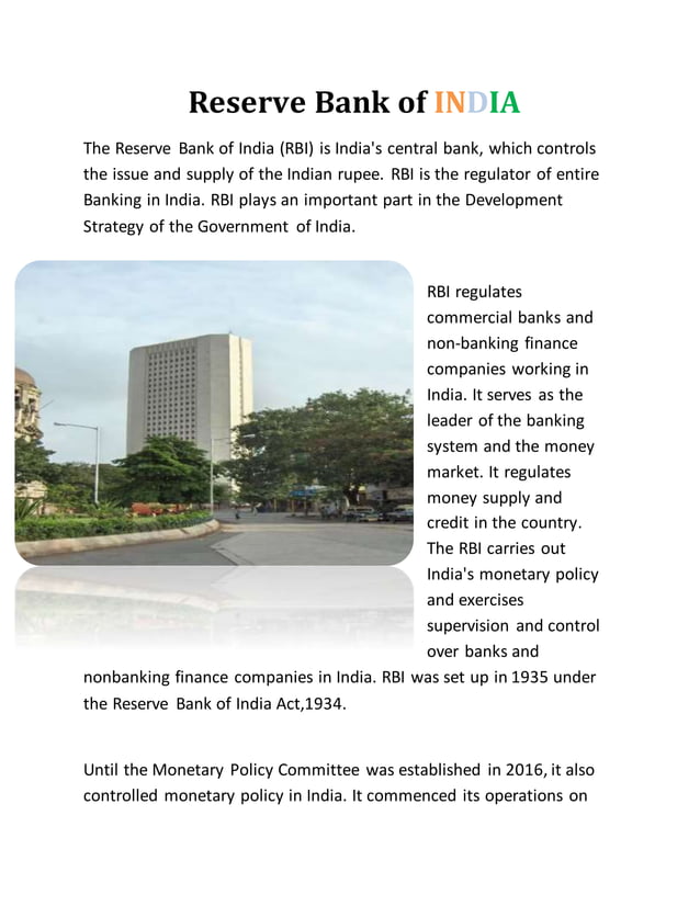 Role of RBI in Control of Credit- Class 12 Economics | DOCX | Business ...