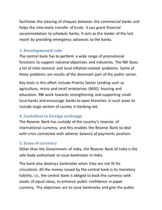 Role of RBI in Control of Credit- Class 12 Economics | DOCX