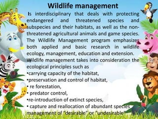 Ecoinformatics application in wildlife conservation and management | PPTX