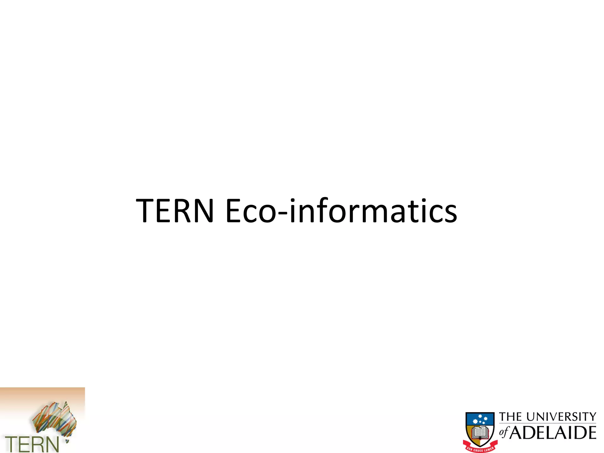 Ecoinformatics Portal presentation | PPT