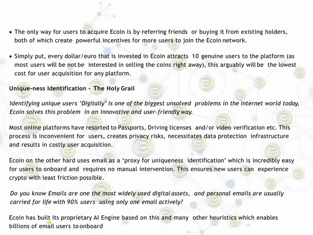 Ecoin official whitepaper | PPT