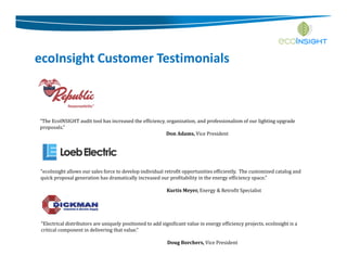 EcoInsight Customer Testimonials | PDF