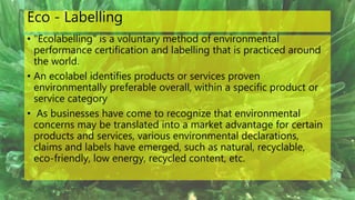 Ecolabelling and greenwashing | PPT