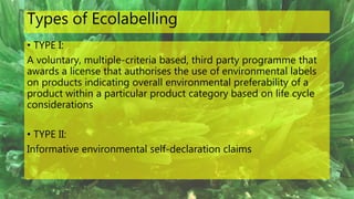Ecolabelling and greenwashing | PPT