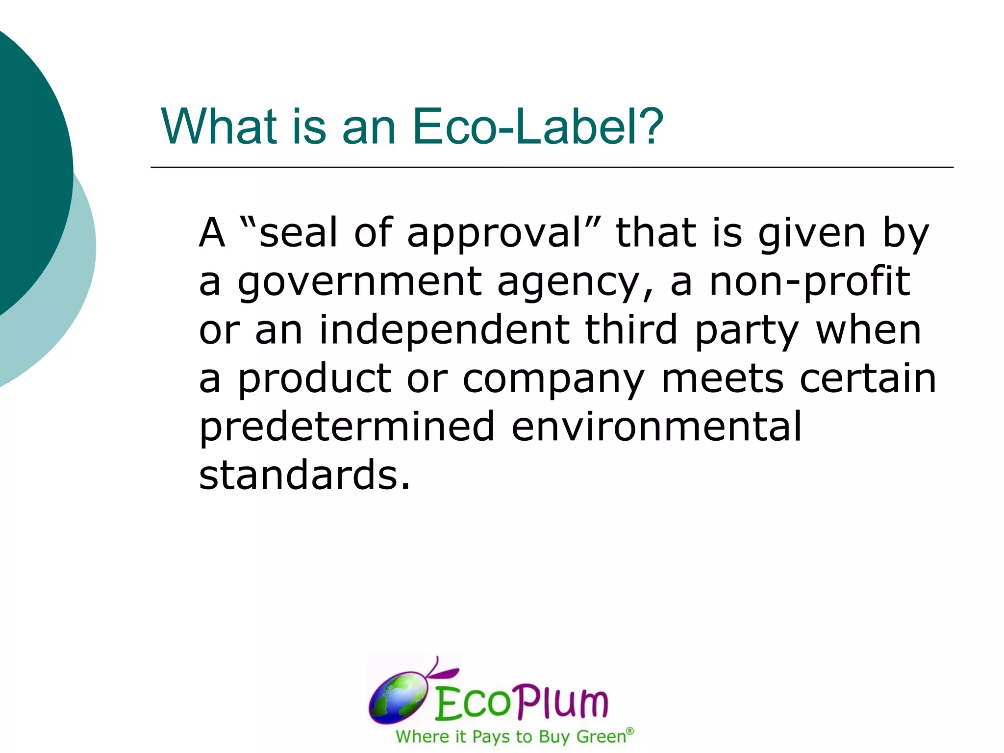 Ecolabels Overview | PPT