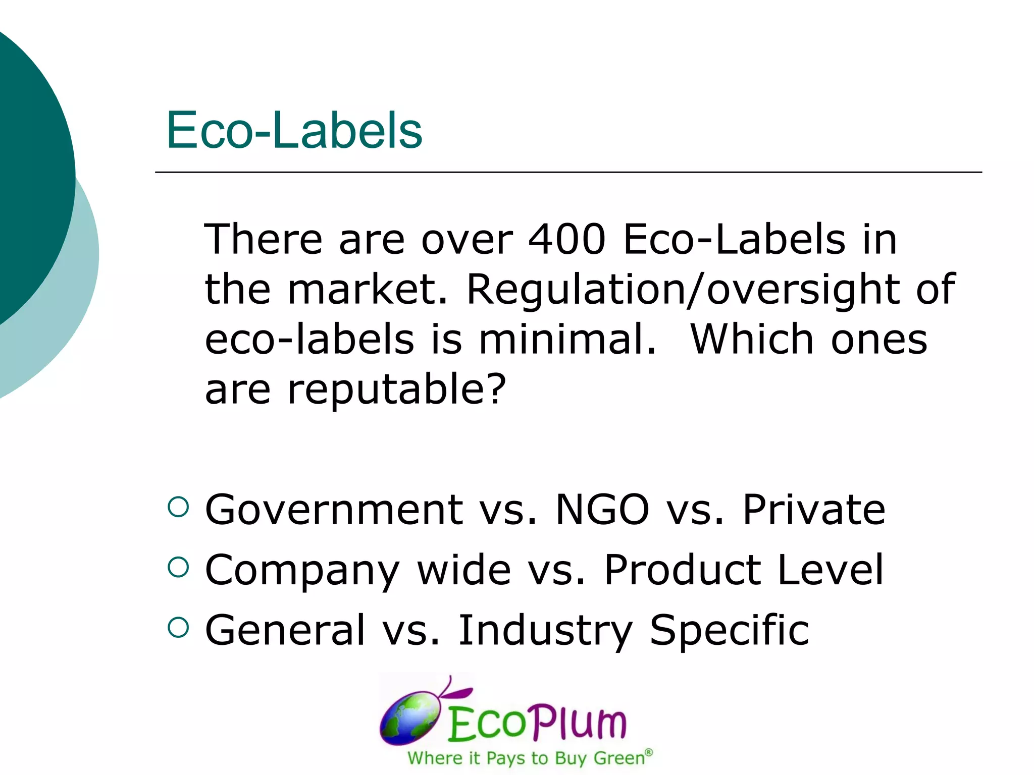 Ecolabels Overview | PPT
