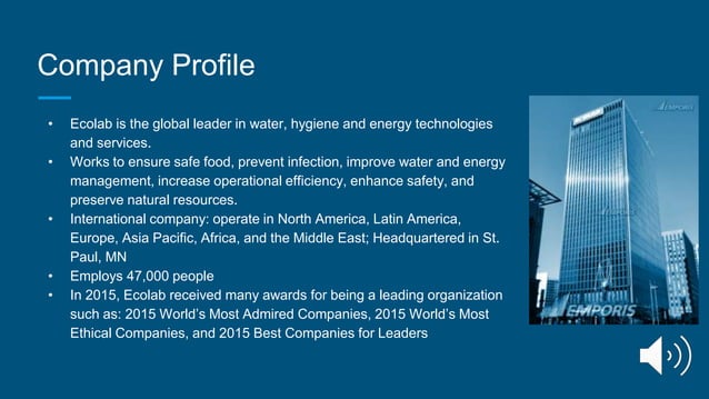 Eco lab presentation | PPTX | Environmental Services Industry | Industries