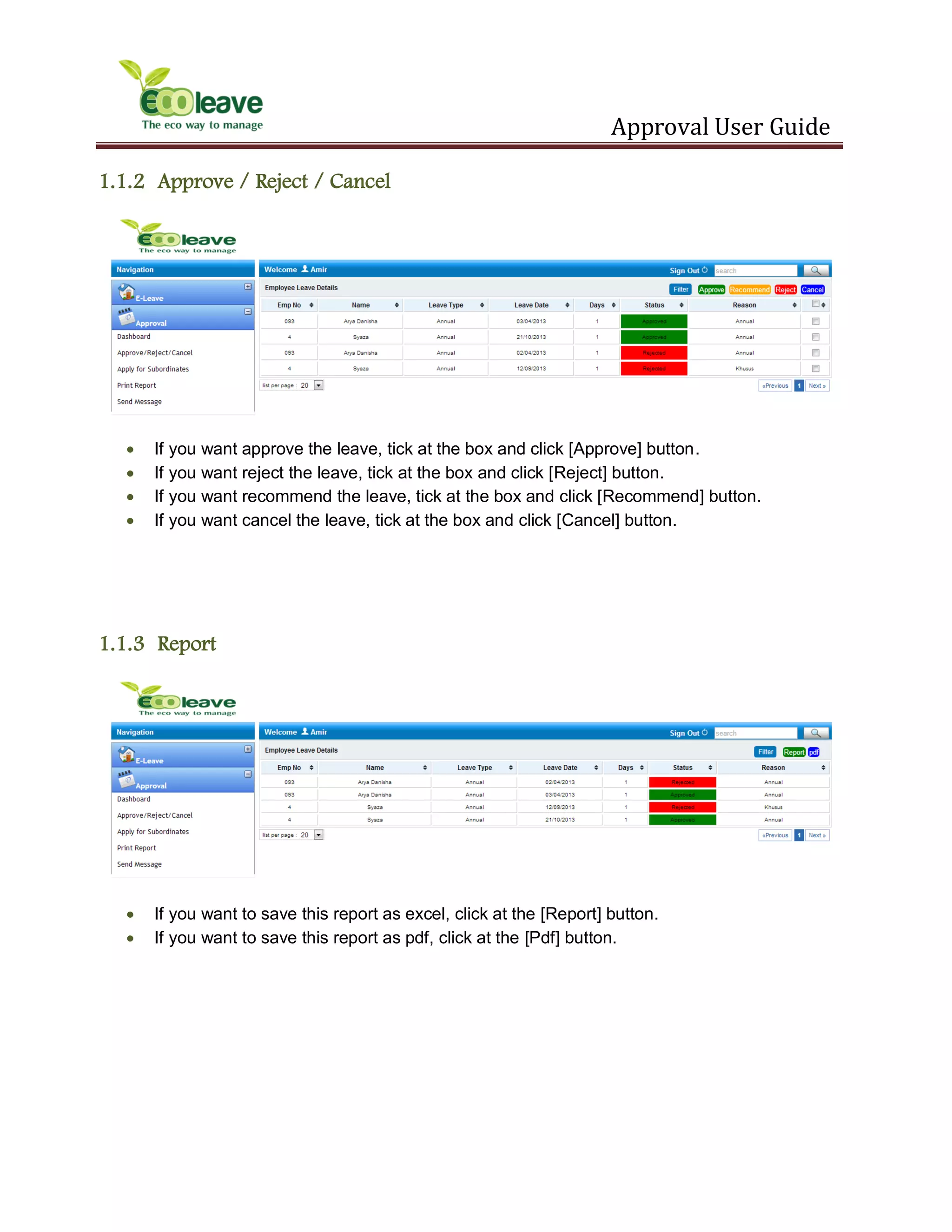 Ecoleave approval-user-manual | PDF | Free Download