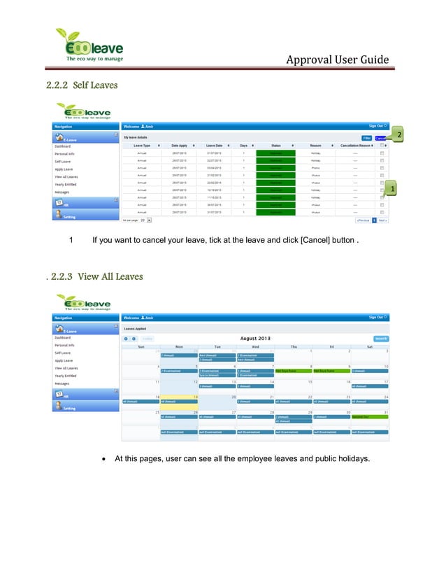Ecoleave approval-user-manual | PDF