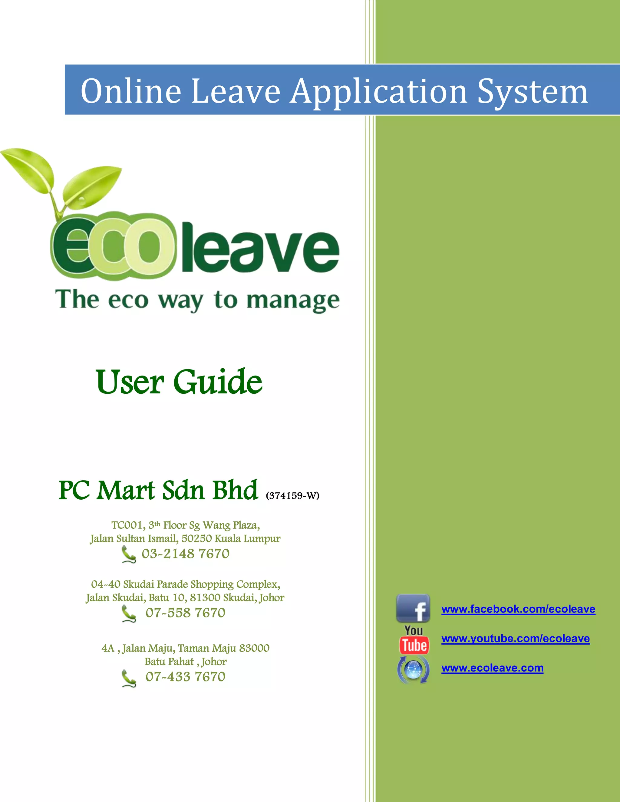 Ecoleave-HR-user-manual | PDF