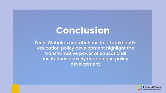 Ecole Globale's Contributions to Uttarakhand's Education Policy ... Ecole Globale's Contributions to Uttarakhand's Education Policy ...