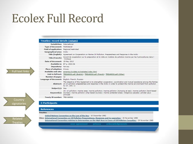 Ecolex database introduction4 uwa | PPTX
