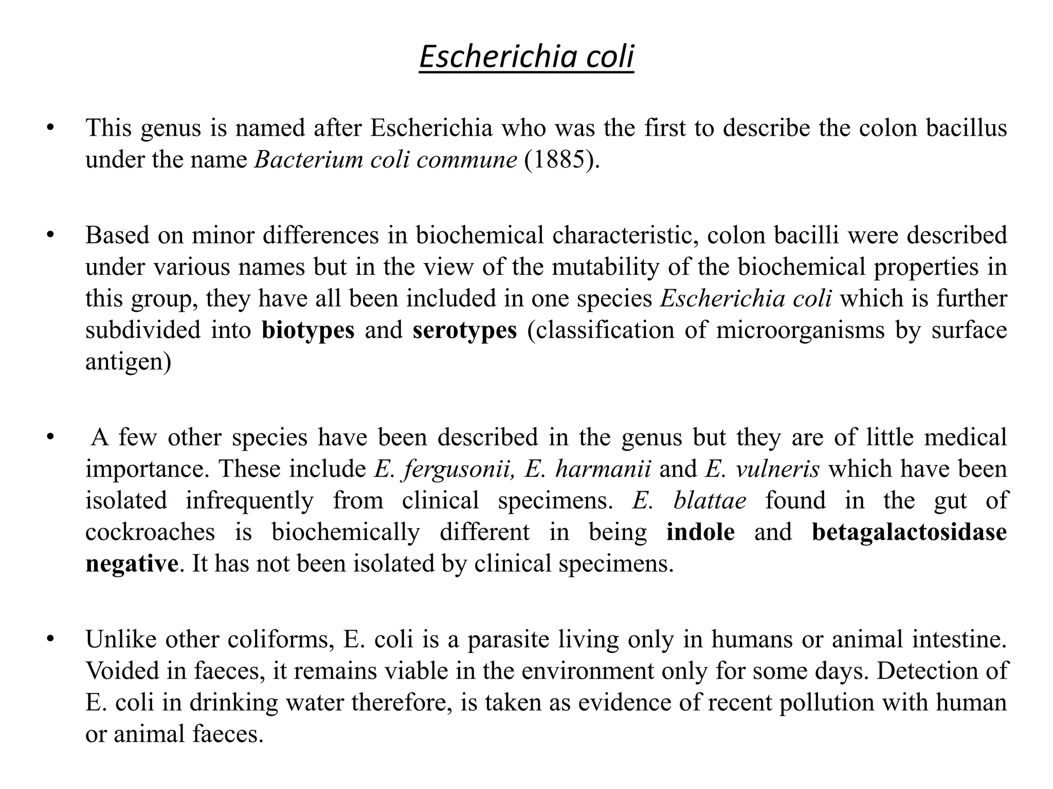 Study of E. coli on basis of Morphological, Cultural, Biochemical ...
