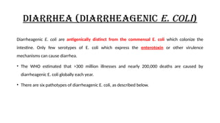 Ecoli diarrhea & Cholera: Pathogenesis and Lab diagnosis.pptx