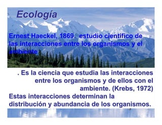 Ecología: Factores Abióticos y Organismos Vivos | PDF