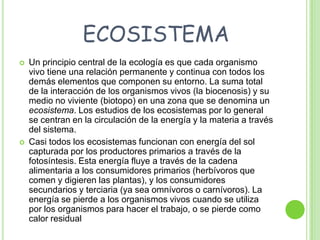 Ecologia presentacion | PPTX