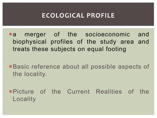 ECOLOGICAL PROFILING | PPTX