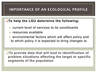 ECOLOGICAL PROFILING | PPTX