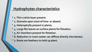 ECOLOGICAL ADAPTATION IN PLANTS.pptx ggg | PPTX