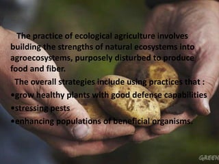Ecological agriculture | PPTX