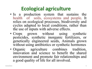 Ecological agriculture slide | PPTX