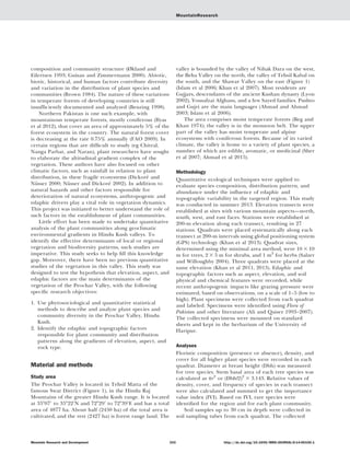 Ecological assessment of plant communities in the peochar valley of the ...