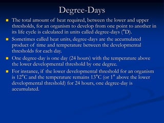 Ecological basis of IPM - degree day | PPT