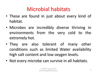 Ecological diversity of Microorganisms | PDF | Biological Sciences ...