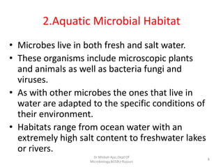 Ecological diversity of Microorganisms | PDF | Biological Sciences ...
