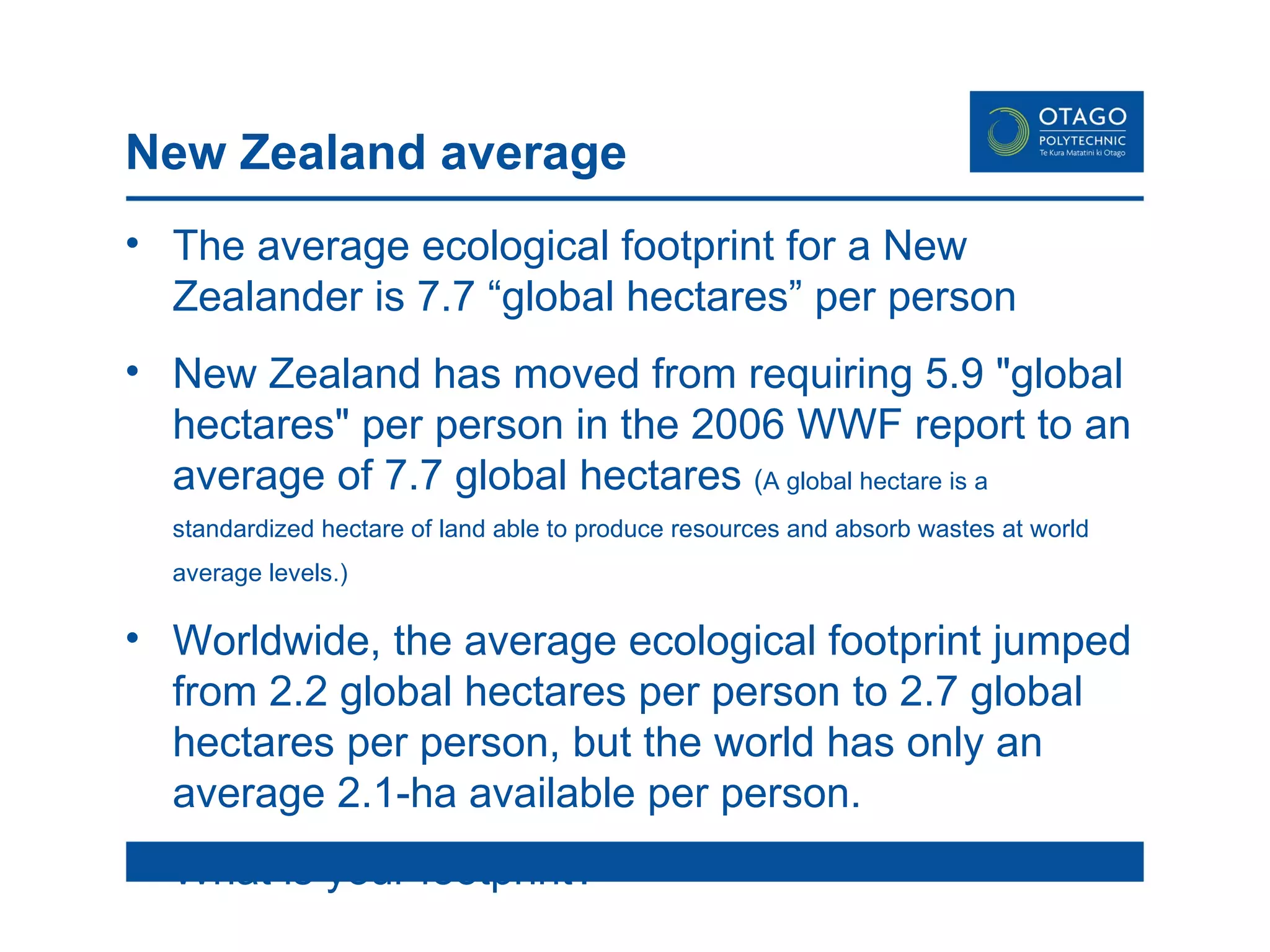Ecological Footprint | PPT