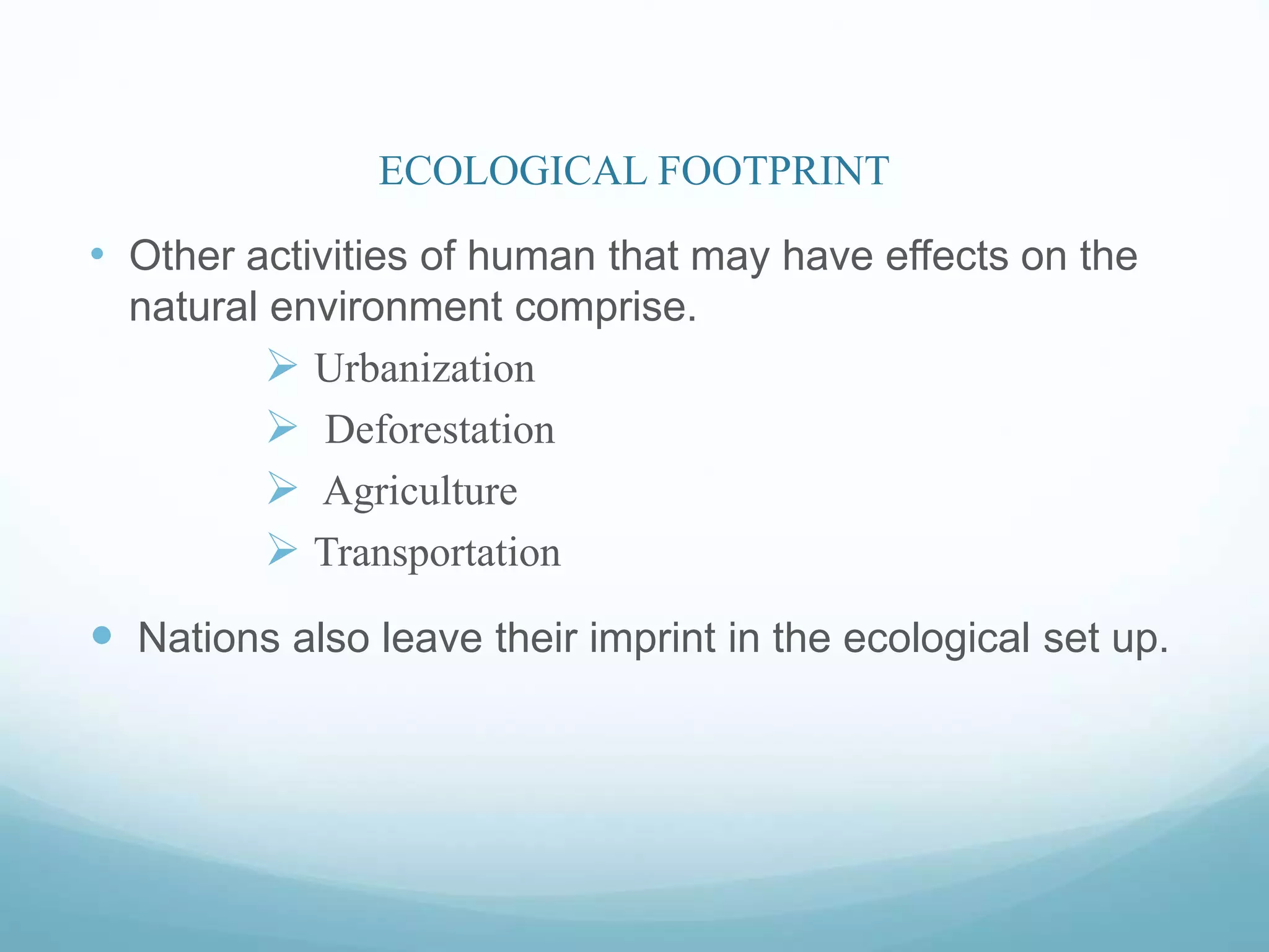Ecological foot print | PPTX