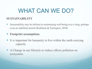 Ecological foot print | PPTX