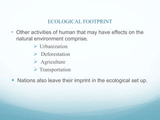 Ecological foot print | PPTX