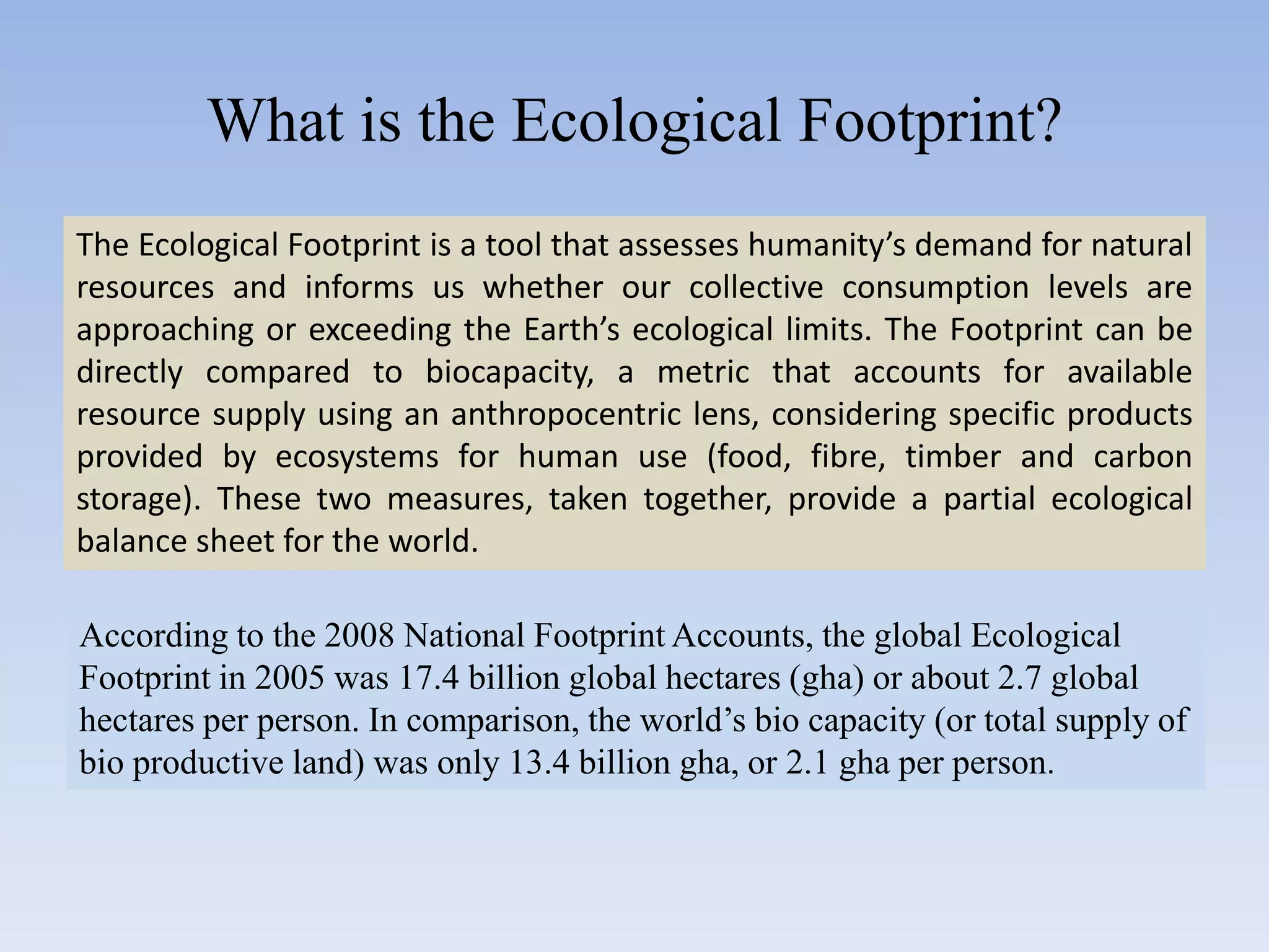 Ecological footprint | PPT