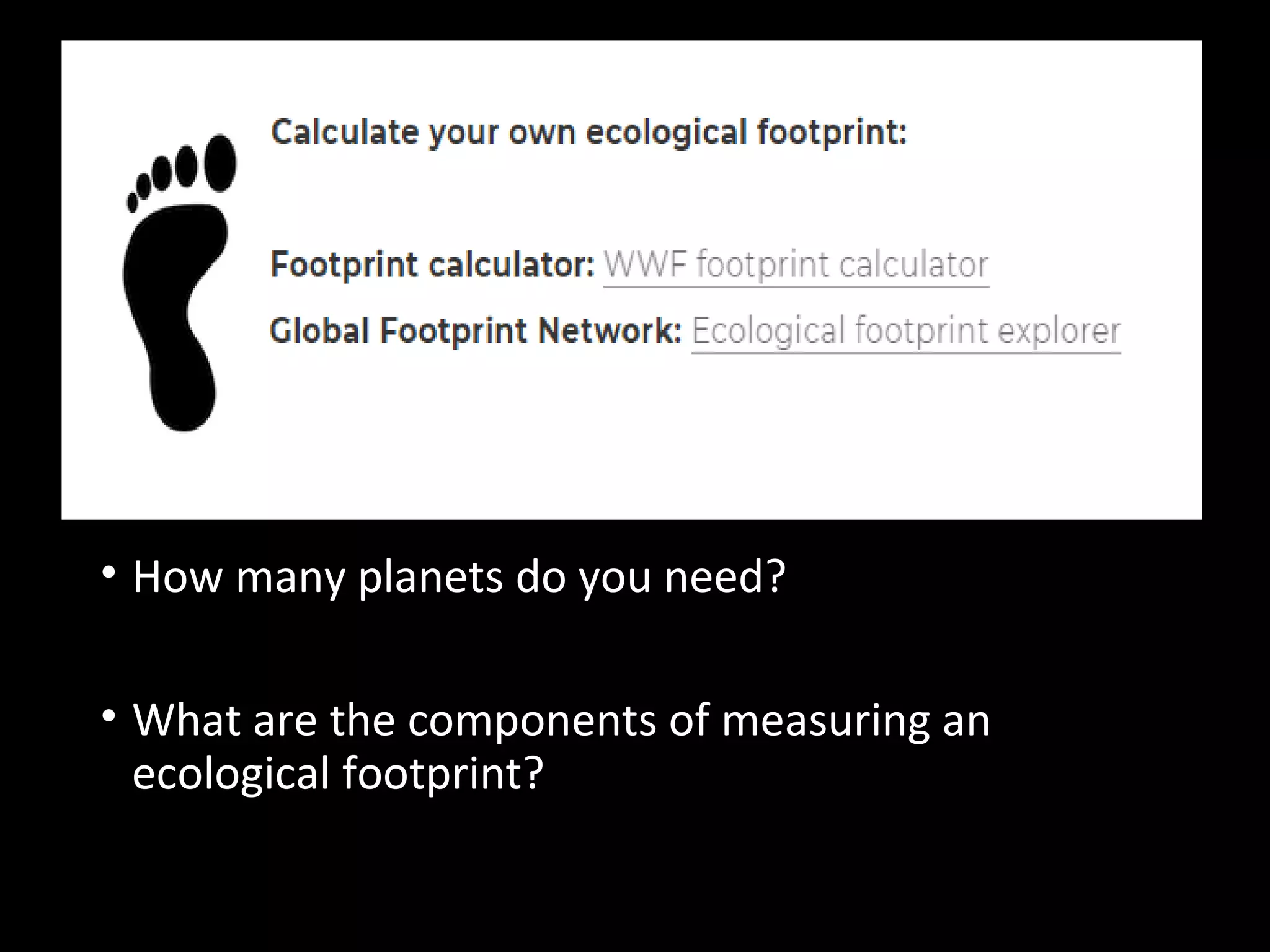 Ecological footprints introduction | PPT