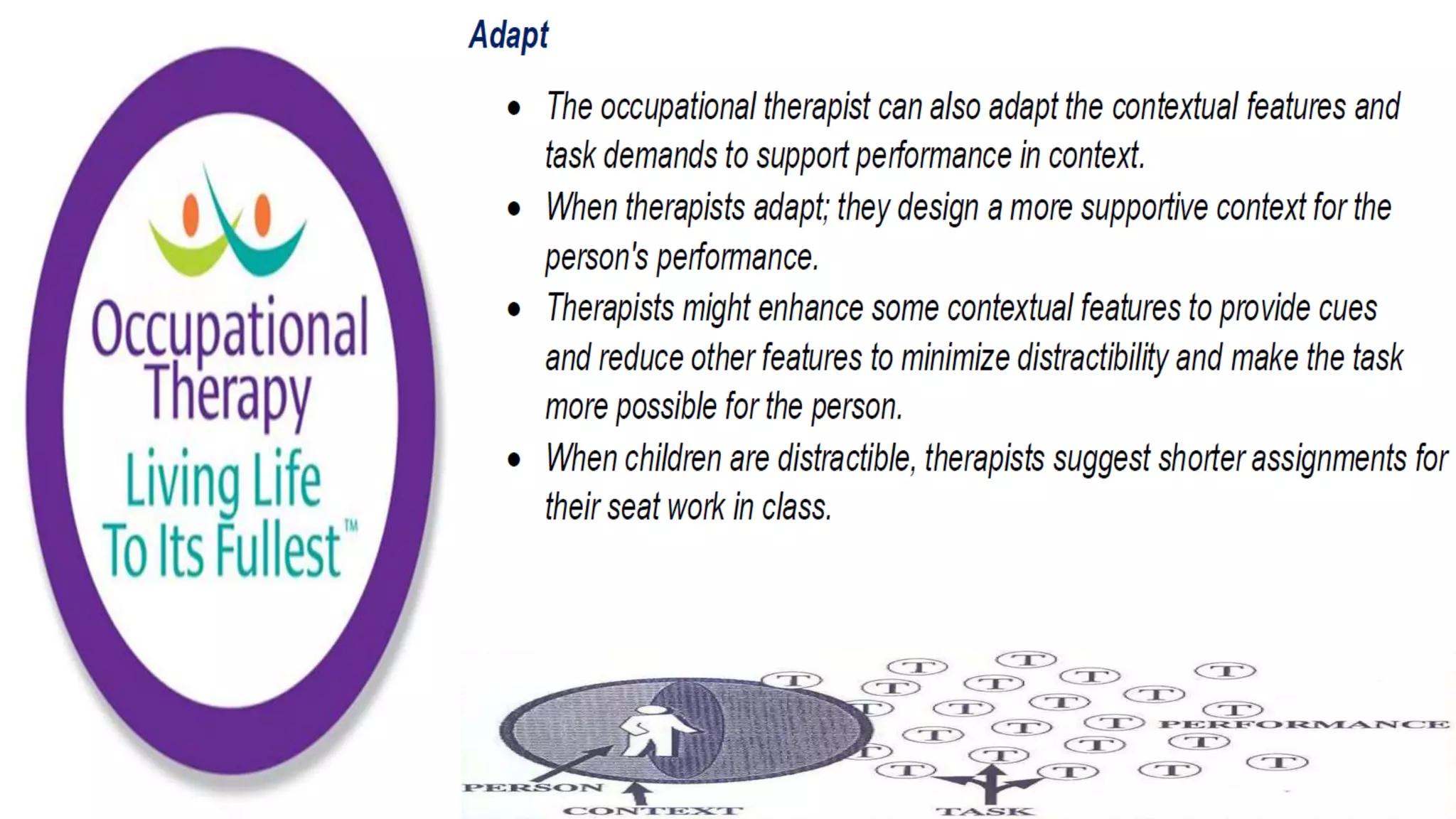 Occupational Therapy Theory & Practice Ecological Human Performance ...