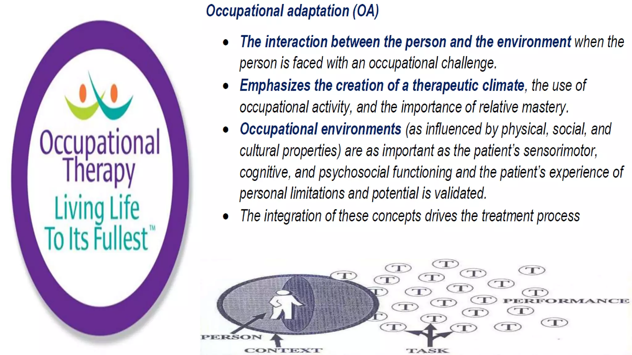 Occupational Therapy Theory & Practice Ecological Human Performance ...