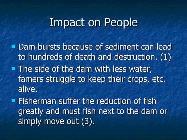 Ecological impacts of dams | PPT