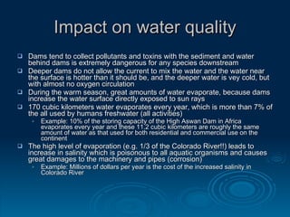Ecological impacts of dams and water diversions | PPT