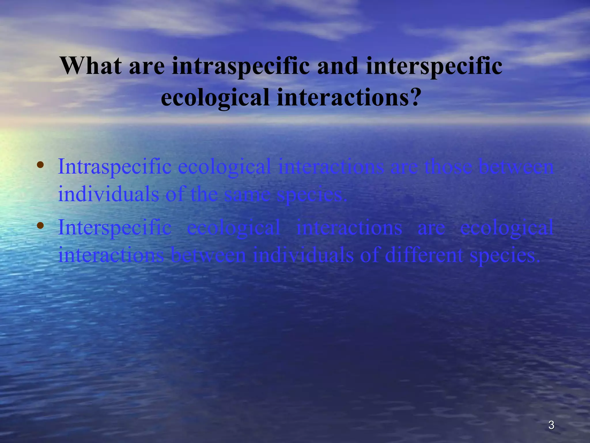 Ecological interactions | PPT