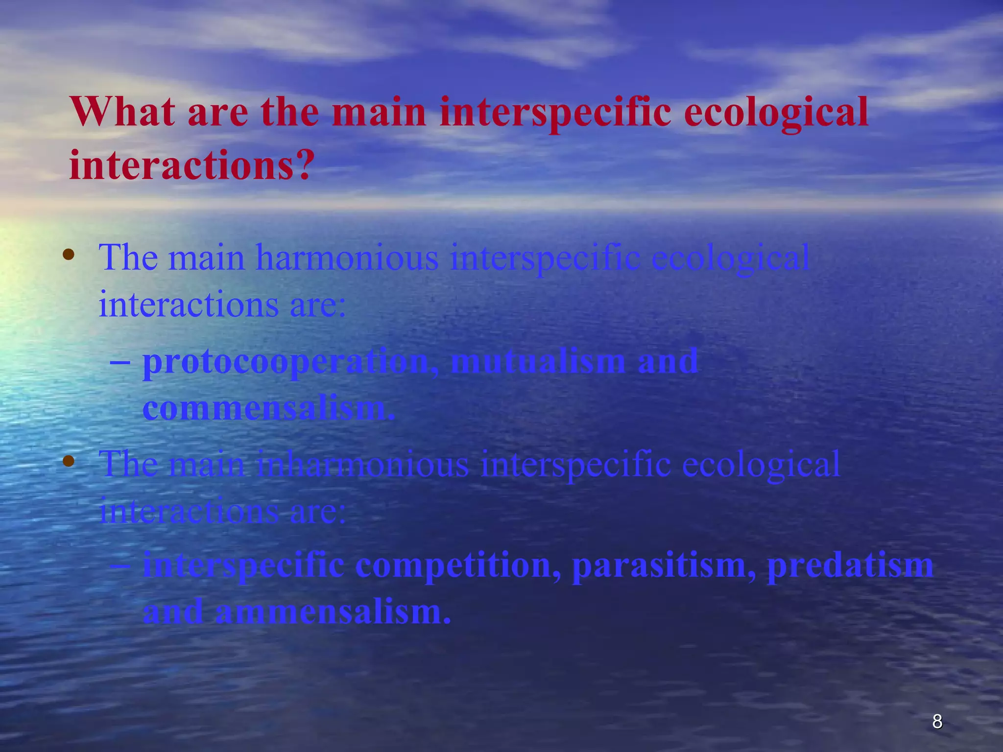Ecological interactions | PPT