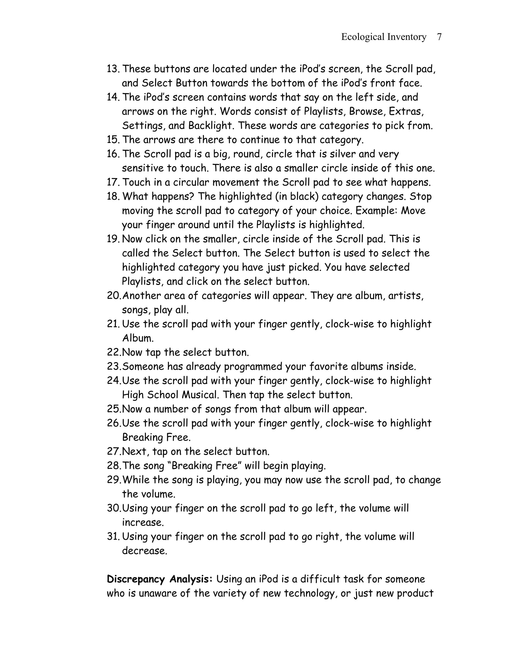 Ecological Inventory Strategy Assignment | DOC