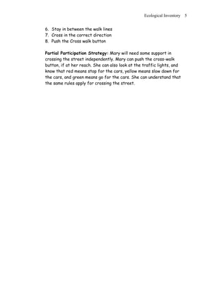 Ecological Inventory Strategy Assignment | DOC