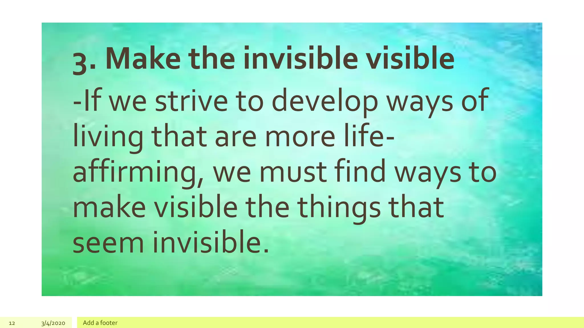 Ecological literacy | PPTX