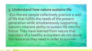 Ecological literacy | PPTX